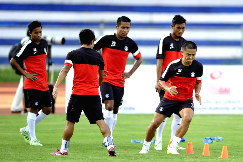 Indian Men's Football team - practice session