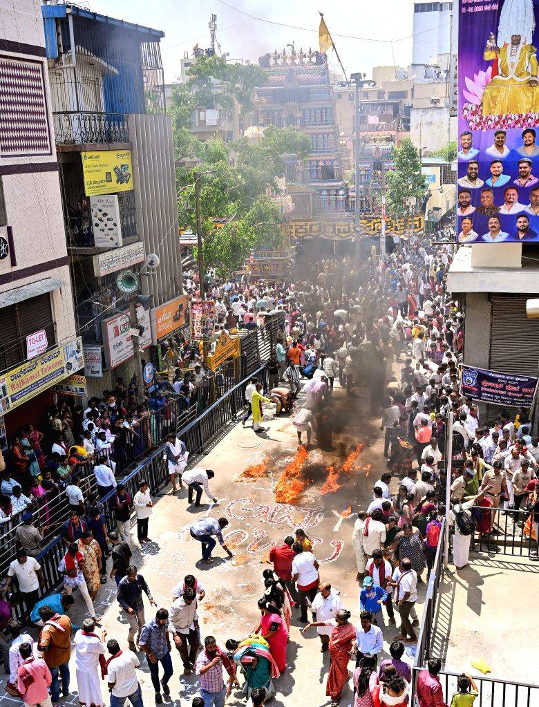 Bengaluru Karaga Festival Celebrations at Dharmaraya Temple