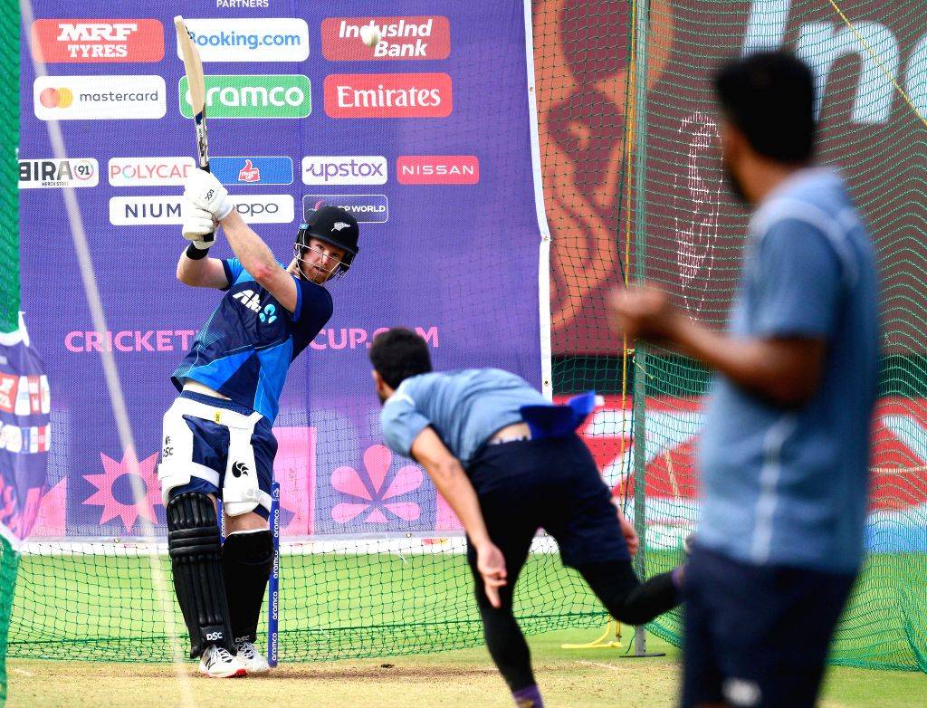 Bengaluru : New Zealand players during a practice session ahead of the ...