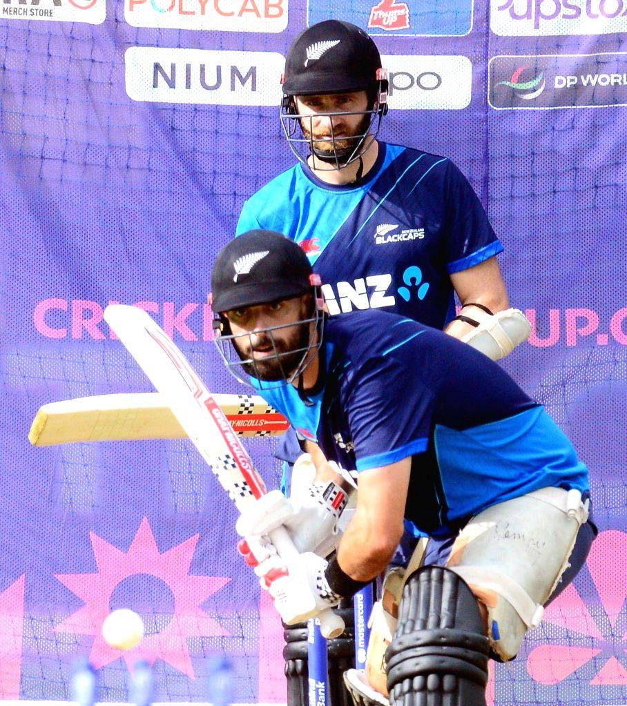 Bengaluru : New Zealand players during a practice session ahead of the ...