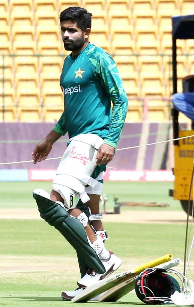 Bengaluru : Pakistani players during a practice session ahead of the ...