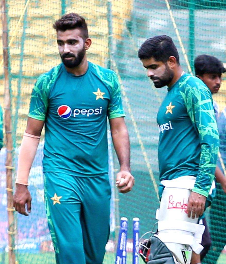 Bengaluru : Pakistani players during a practice session ahead of the ...