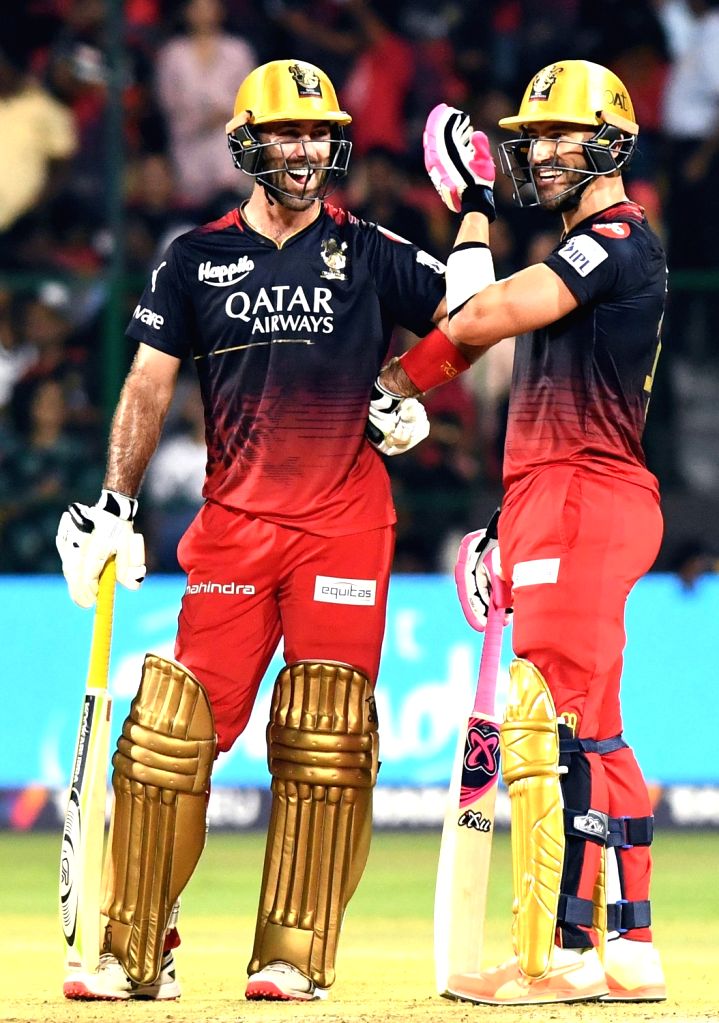 Bengaluru : RCB captain Faf du Plessis and Glenn Maxwell