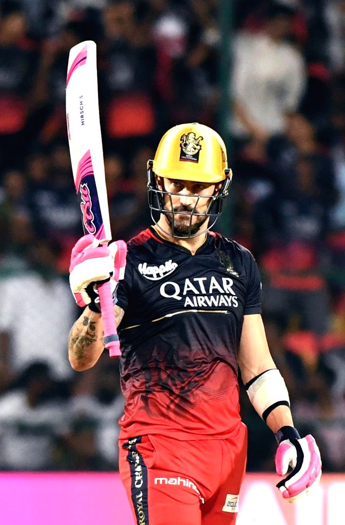 Bengaluru : RCB captain Faf du Plessis celebrate his half-century