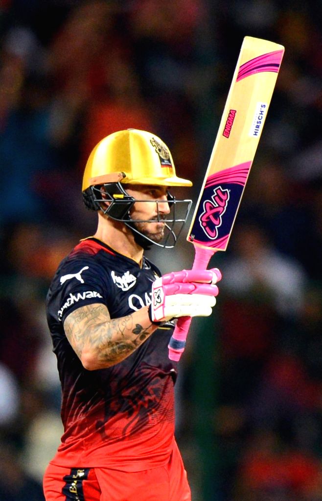 Bengaluru : RCB captain Faf du Plessis celebrate his half-century