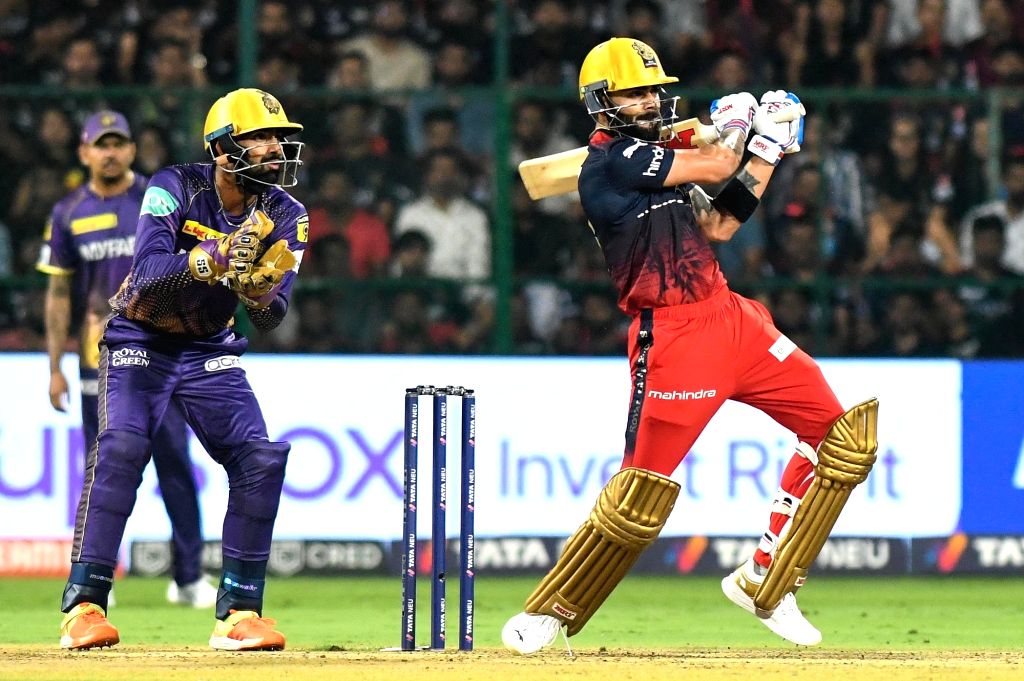 Bengaluru Rcbs Virat Kohli Plays A Shot