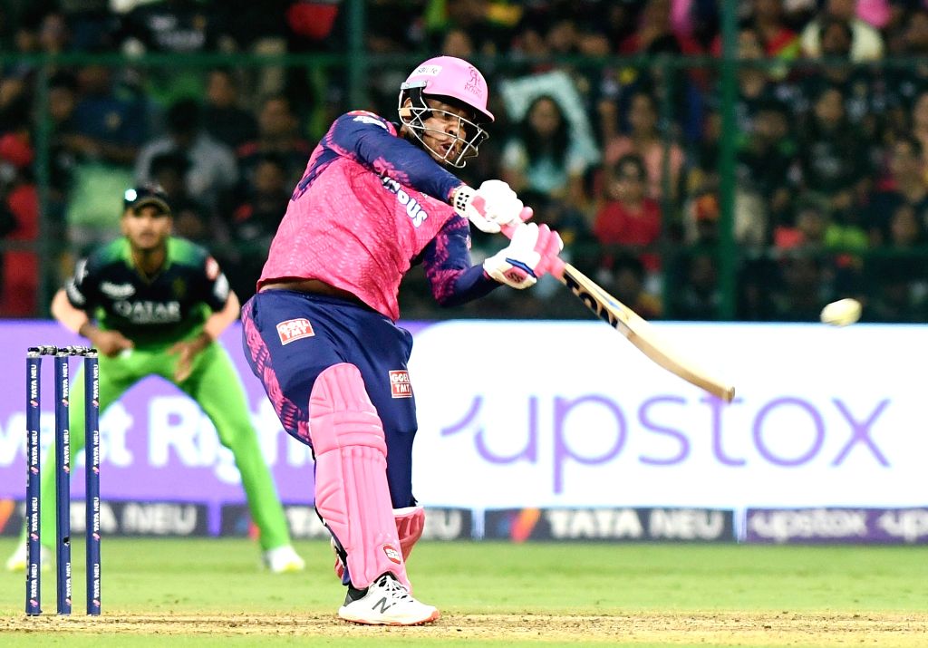 Bengaluru : RR batsman Shimron Hetmyer plays a shot