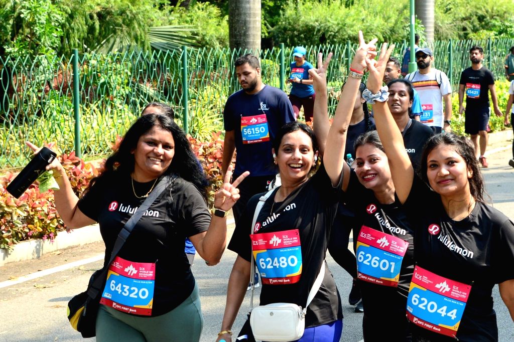 Bengaluru : Runners participate in a marathon during TCS World 10K