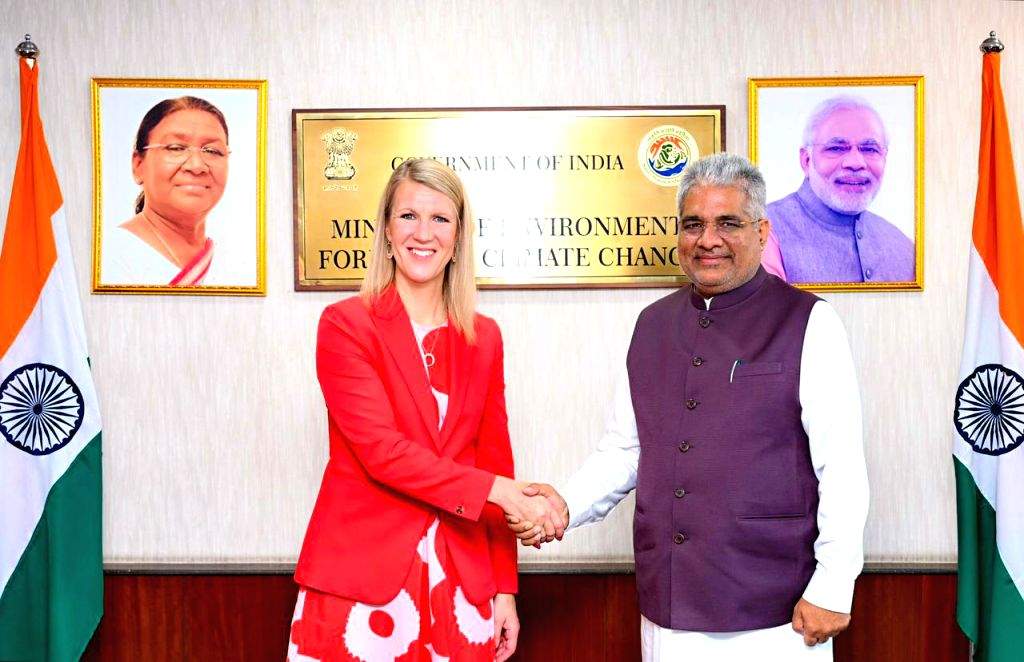 Bhupender Yadav Meets Finland Minister Sari Multala