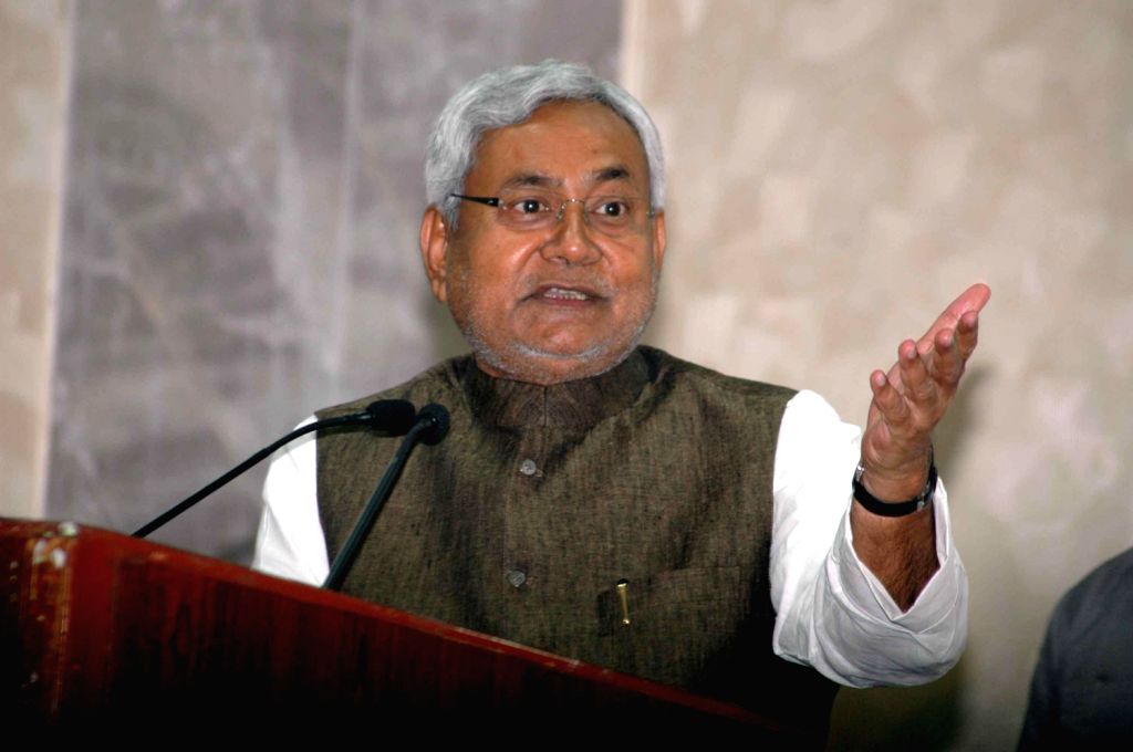 Nitish Kumar during release of book 'The New Bihar'