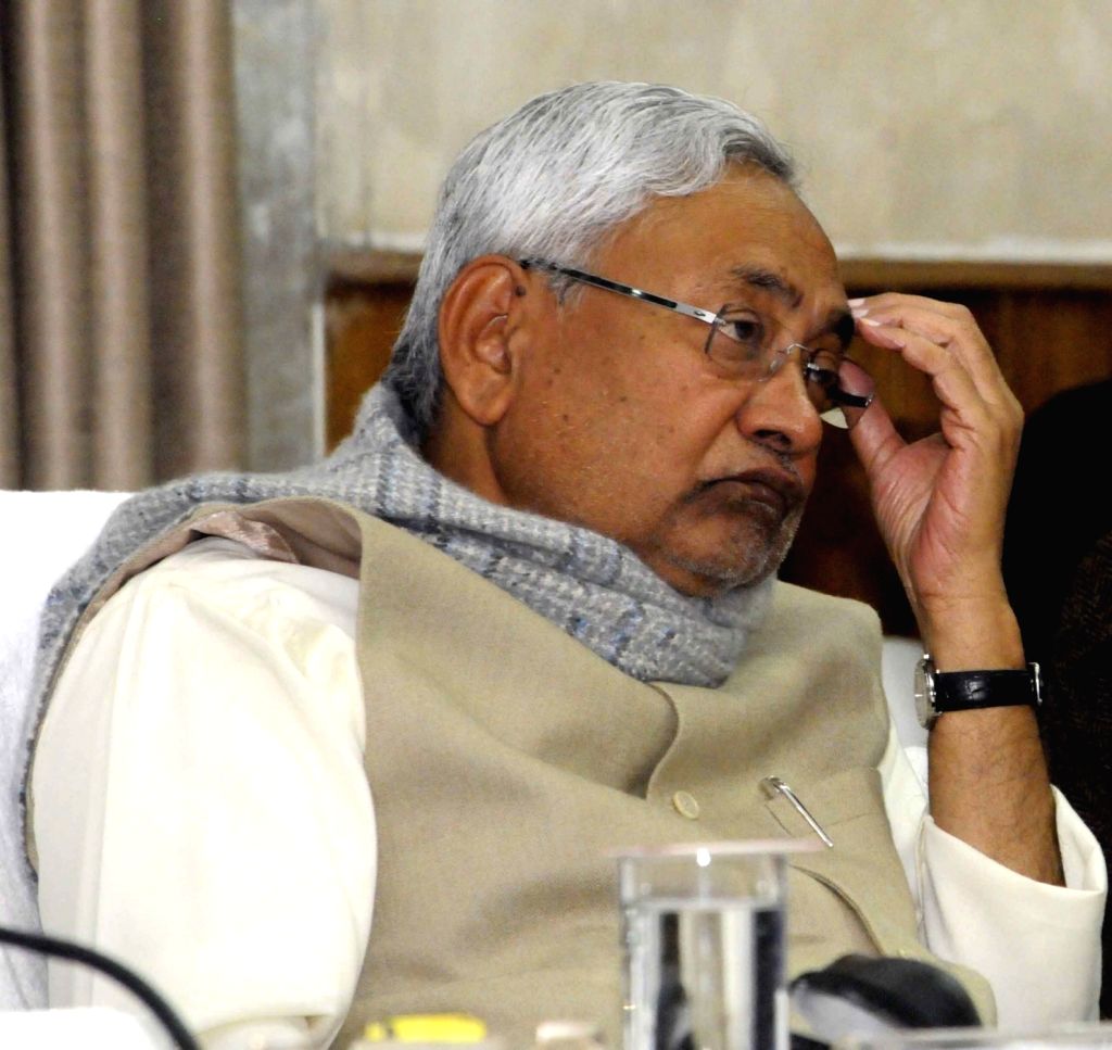 Nitish Kumar during a meeting