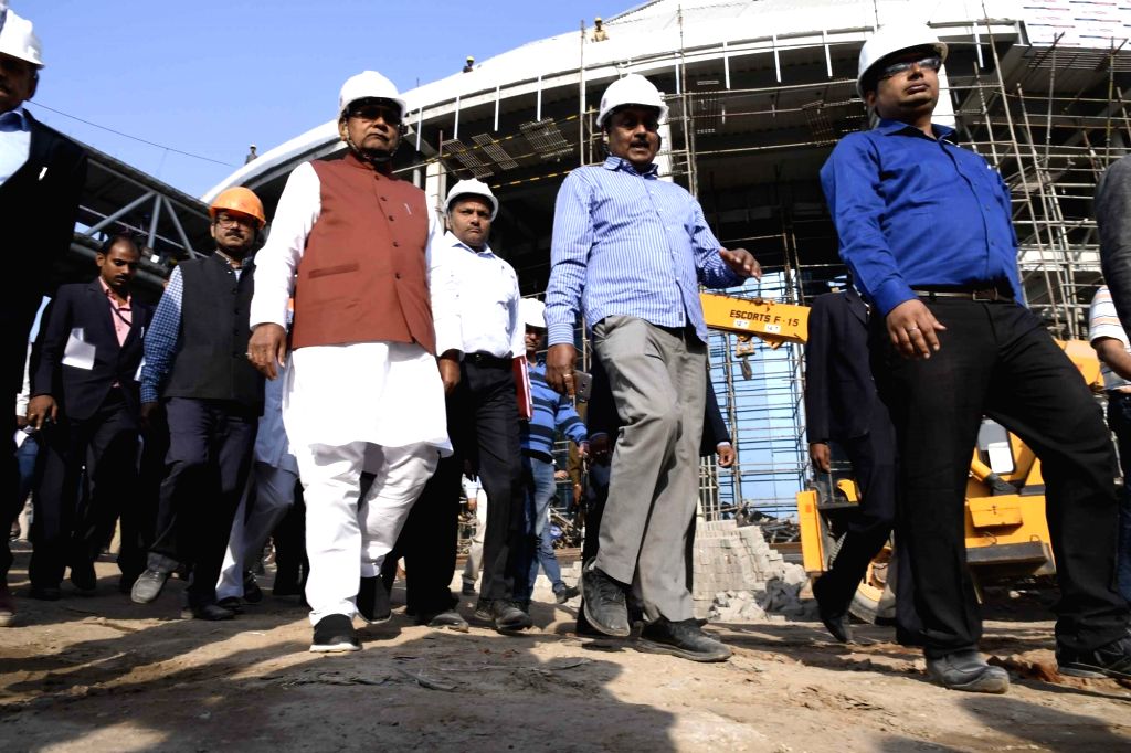 Nitish Kumar inspects construction of International Convention Center