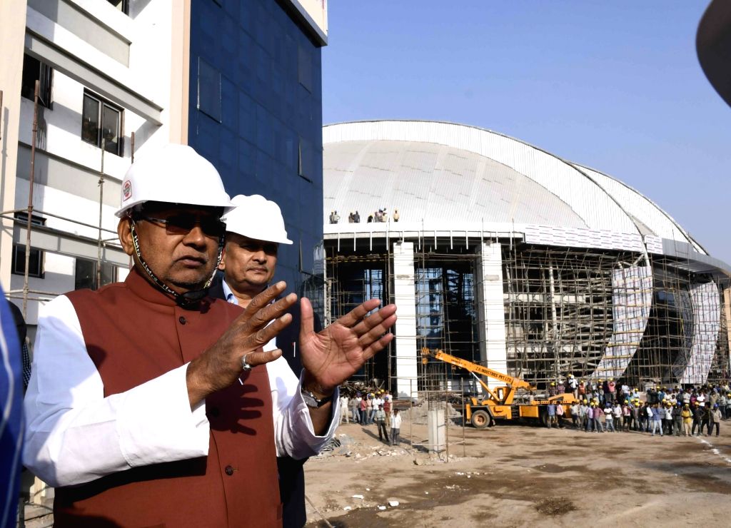 Nitish Kumar inspects construction of International Convention Center