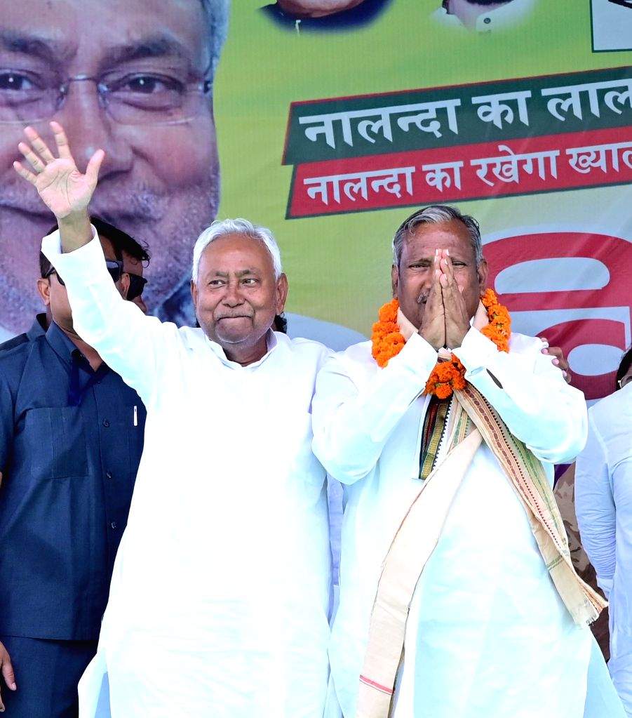 Bihar Chief Minister Nitish Kumar with former JDU president Lalan Singh ...
