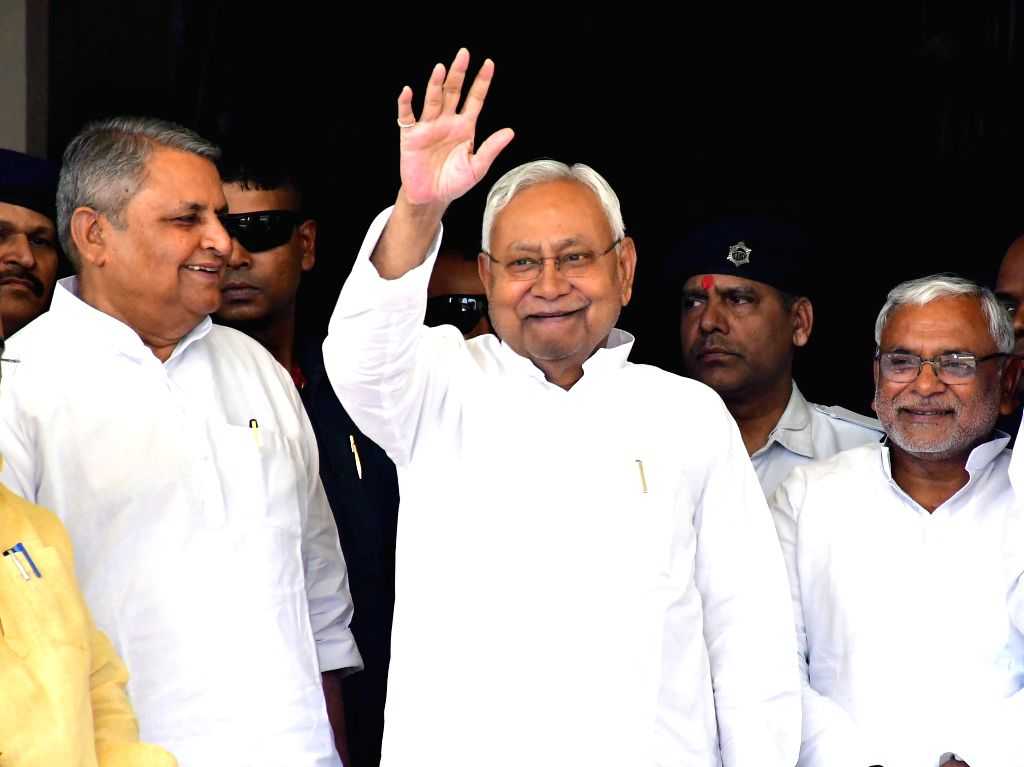 Bihar CM Nitish Kumar arrives for Budget session