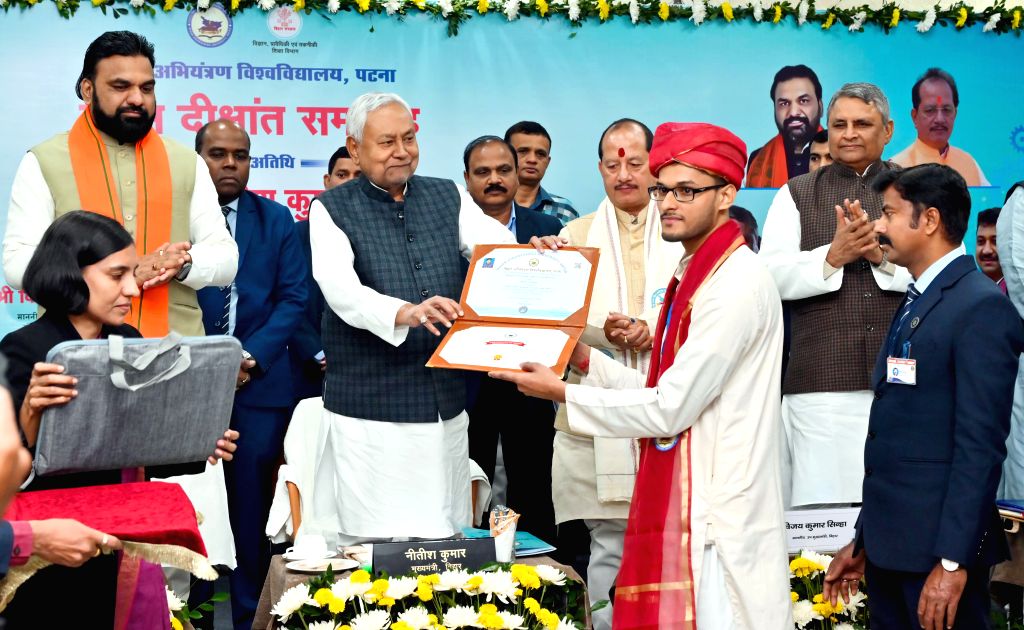 Bihar CM Nitish Kumar, Bihar DCMs Samrat Choudhary and Vijay Kumar ...