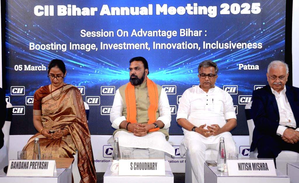 Bihar Deputy Chief Minister Samrat Choudhary at the "CII Bihar Annual ...