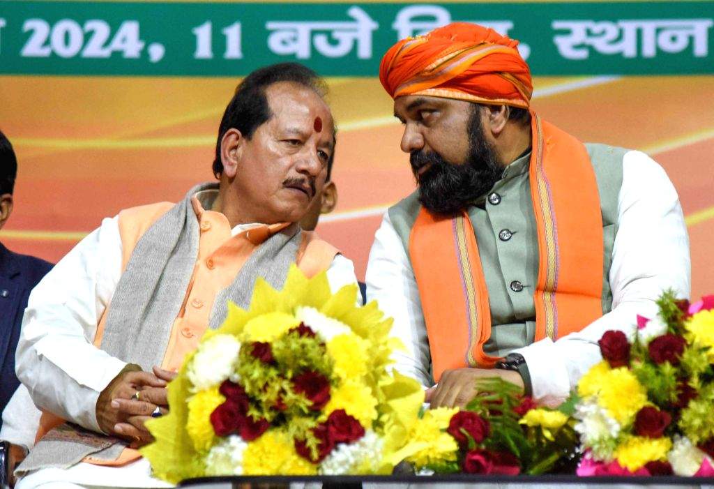 Bihar deputy Chief Ministers Samrat Choudhry and Vijay Kumar Sinha ...
