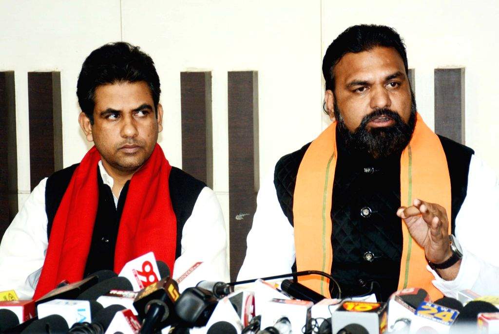 Bihar Deputy CM Samrath Chaudhry addresses a press conference