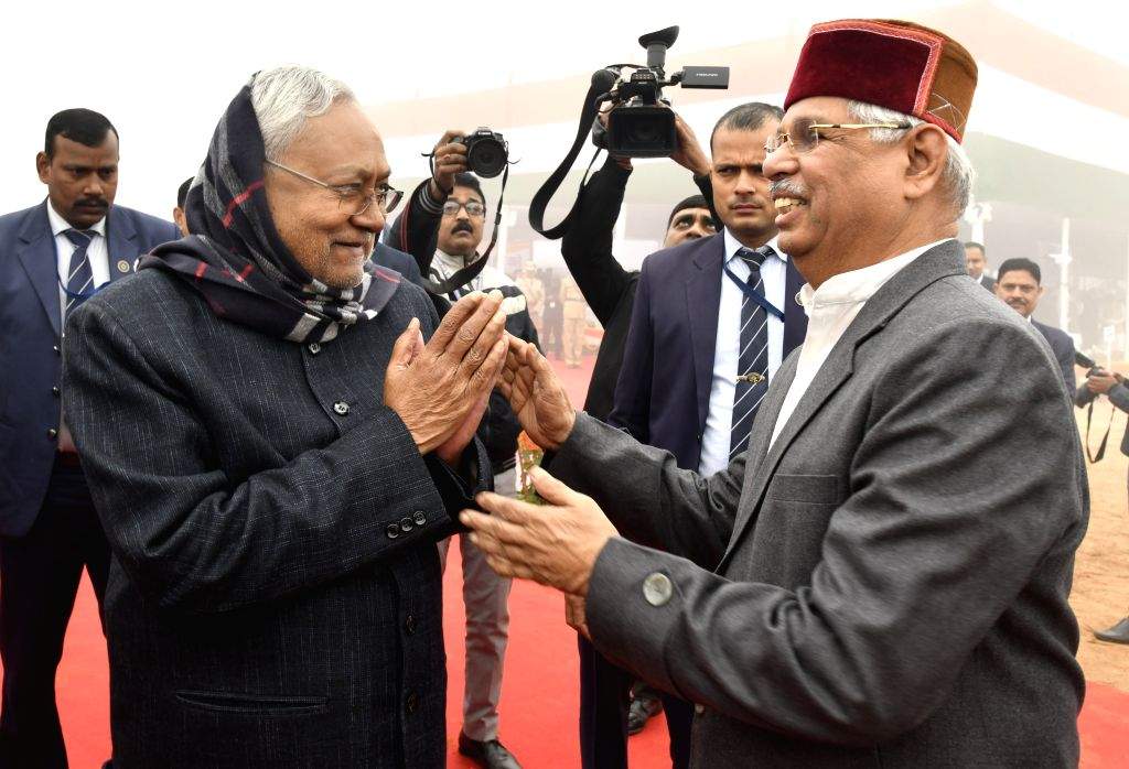Bihar Governor Rajendra Vishvanath Arleker and Chief Minister Nitish ...
