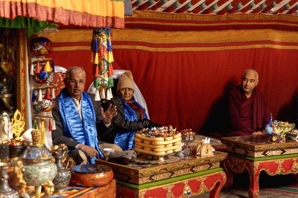 Bihar Governor Rajendra Vishwanath Arlekar visits Gandan Monastery