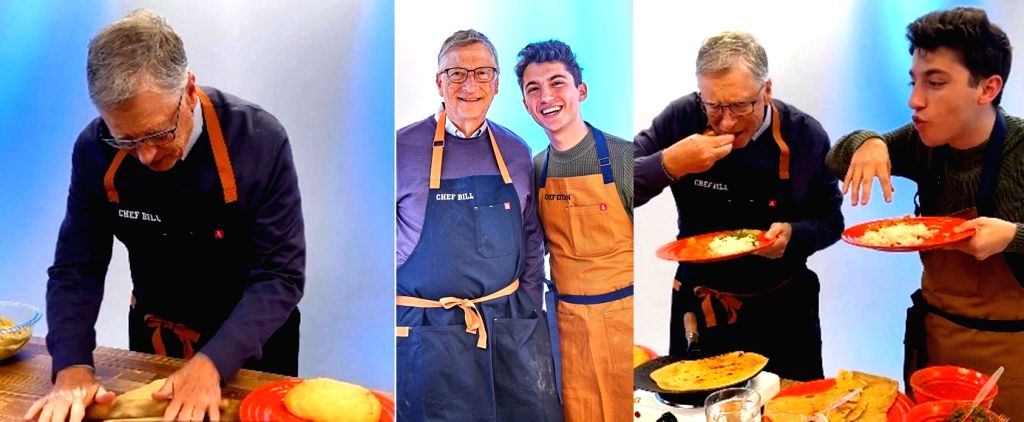 Bill Gates makes roti with chef Eitan Bernath, enjoys it with ghee