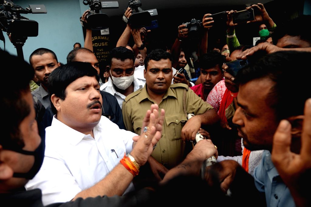 BJP activists protest against party's National Vice-President, Mukul ...