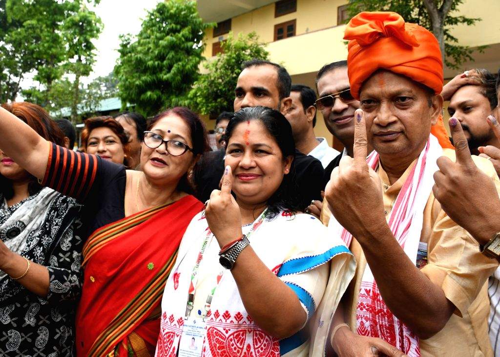 BJP candidate for Guwahati Loksabha seat Bijuli kalita Medhi show her ...