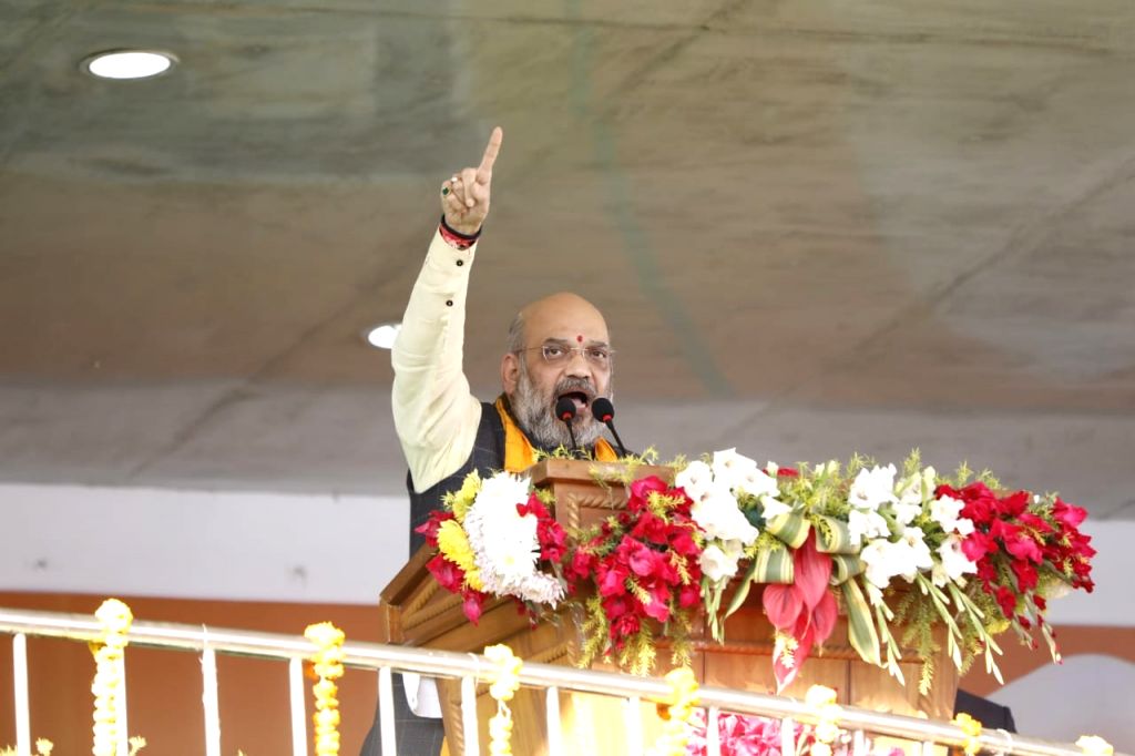 Amit Shah at a public rally