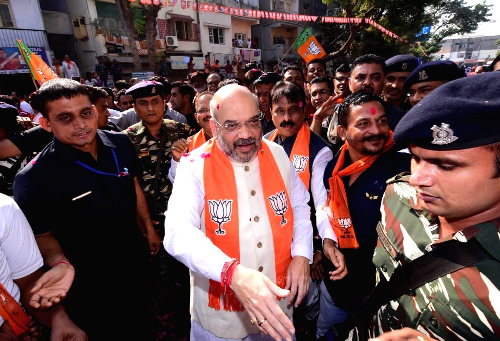 Amit Shah during an election campaign