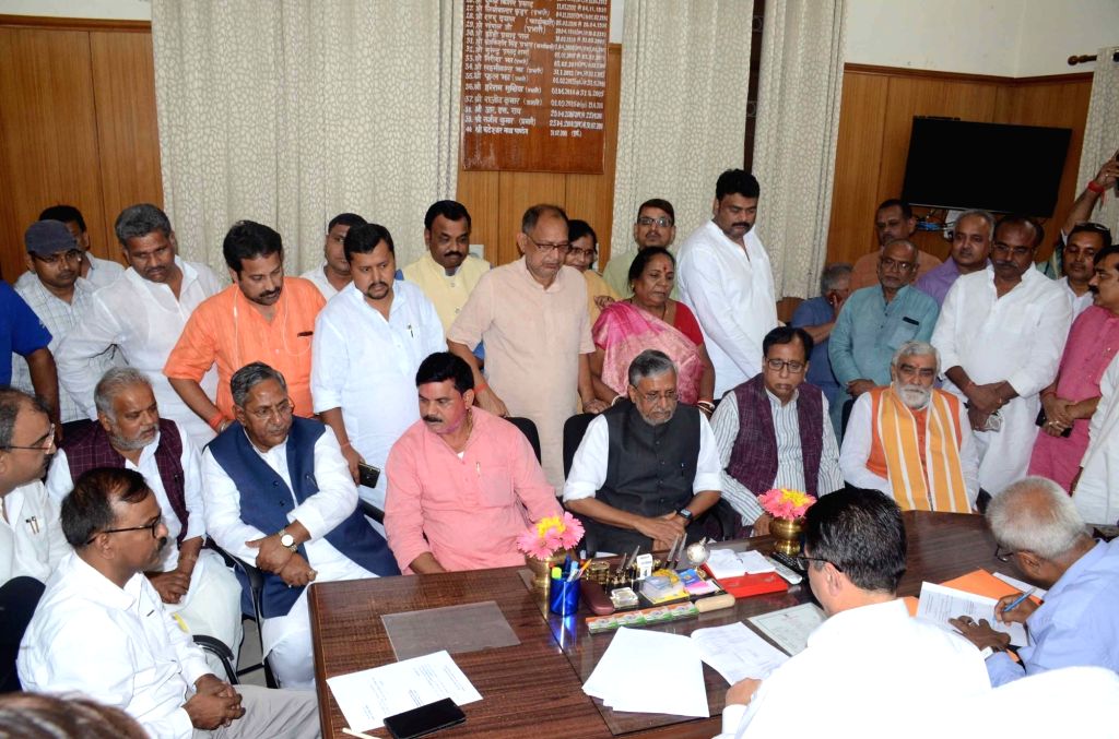 BJP leader Satish Dubey files nomination papers for Rajya Sabha by ...