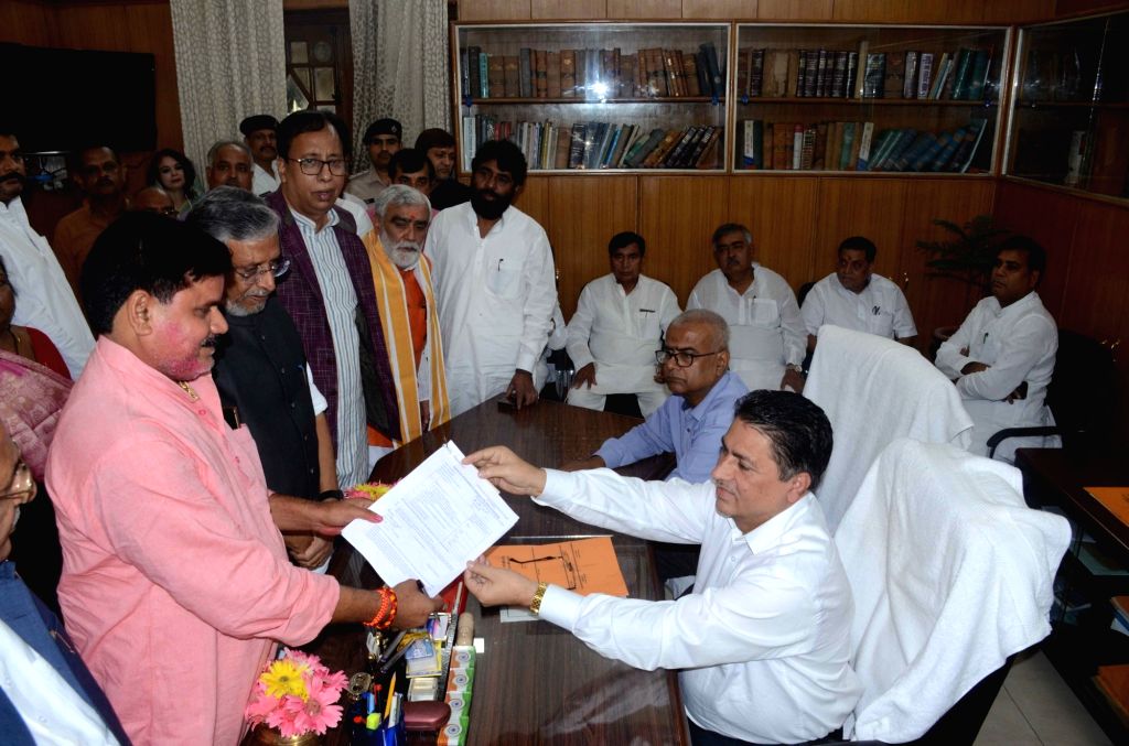 BJP leader Satish Dubey files nomination papers for Rajya Sabha by ...