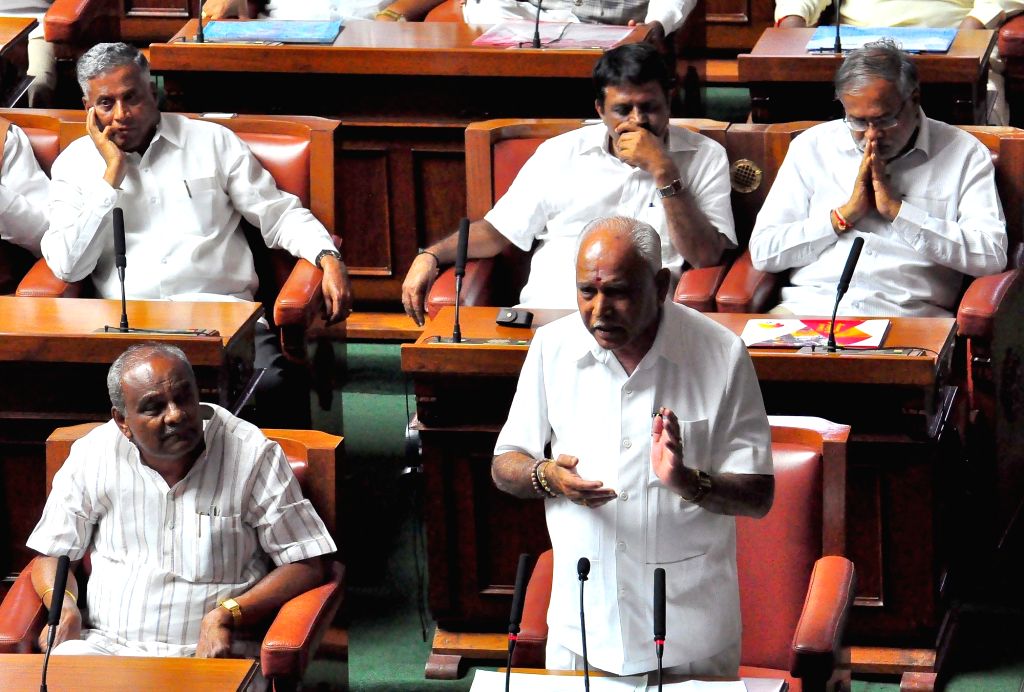Karnataka floor test - B.S. Yeddyurappa in the state assembly