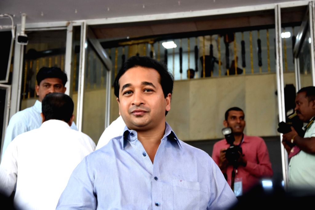 Nitesh Rane arrives to attend Uddhav Thackeray's swearing-in ceremony