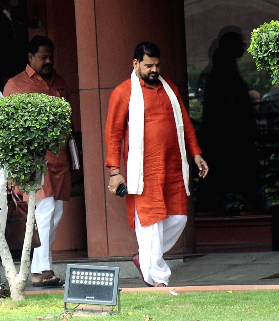BJP MP Brij Bhushan Sharan Singh at Parliament House complex