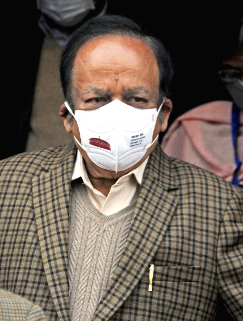 BJP MP Dr. Harsh Vardhan seen wearing a mask at Parliament