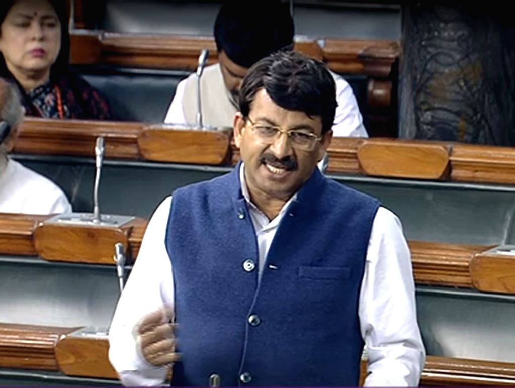 BJP MP Manoj Tiwari speaks in the Lok Sabha