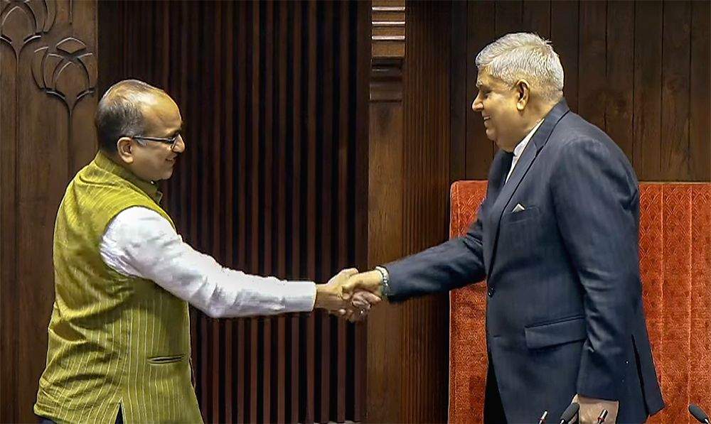 BJP MP Sujeet Kumar takes oath as Rajya Sabha MP