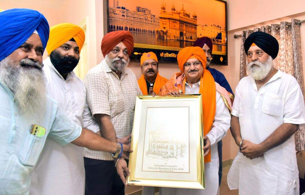 BJP National President JP Nadda Guru during his visit offers prayer at ...