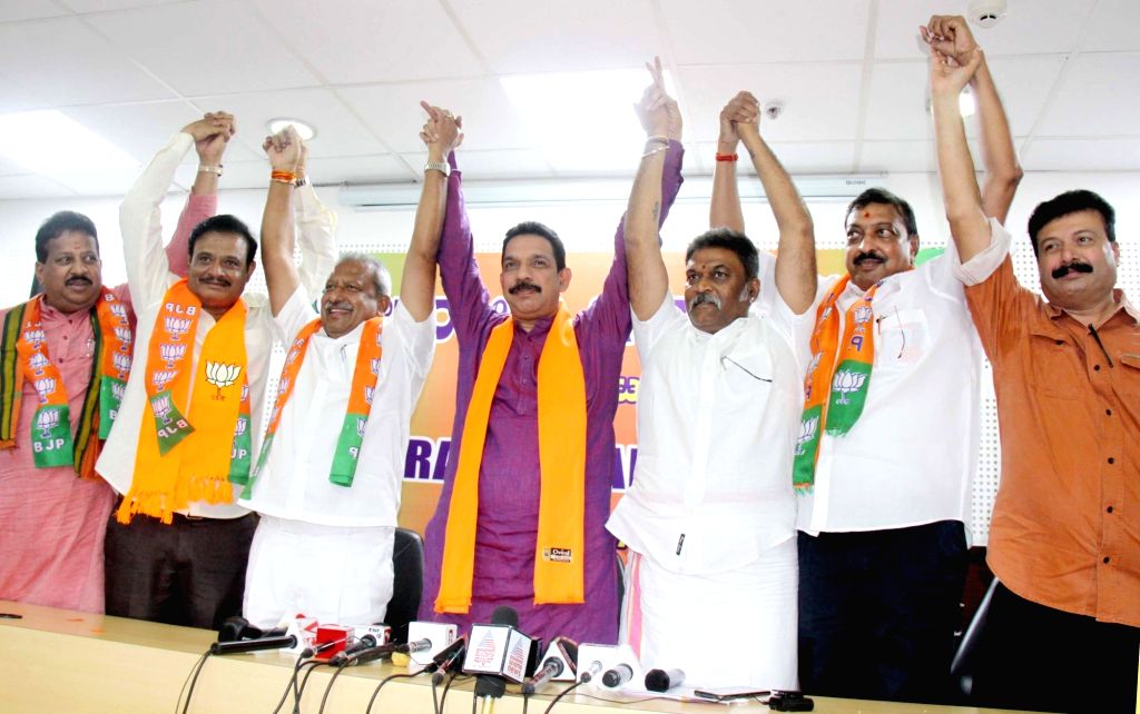 BJP State President Naleen Kumar Kaettel and BJP Ministers and MLAs ...