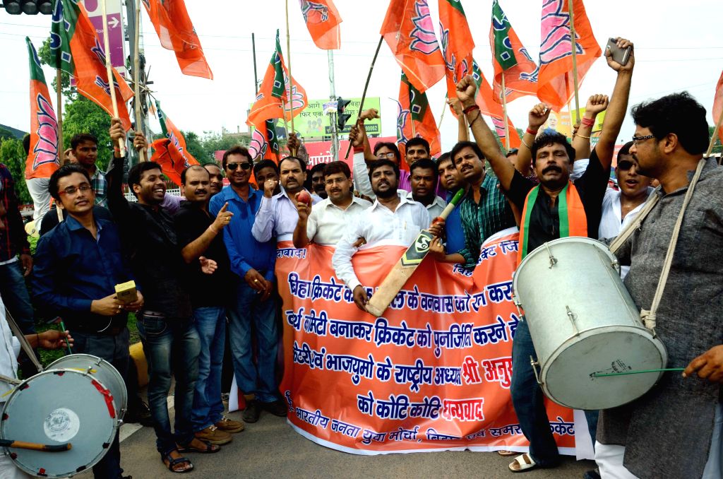 BJP workers celebrate