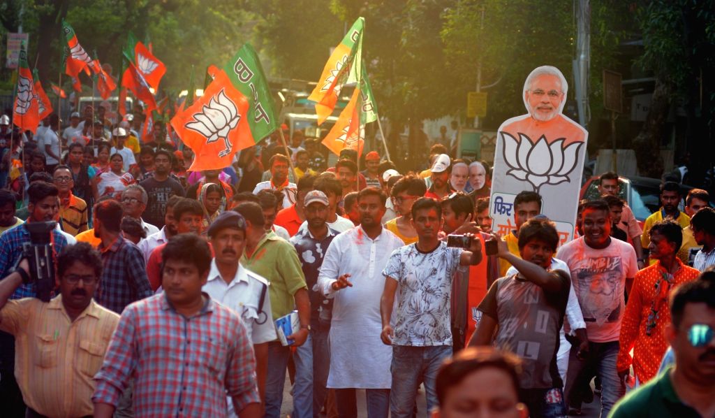 BJP workers celebrate ahead of PM Modi's swearing-in
