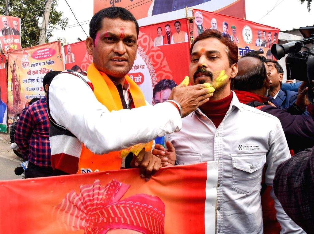 BJP Workers Celebrate Nitin Nabin Taking Charge as National President