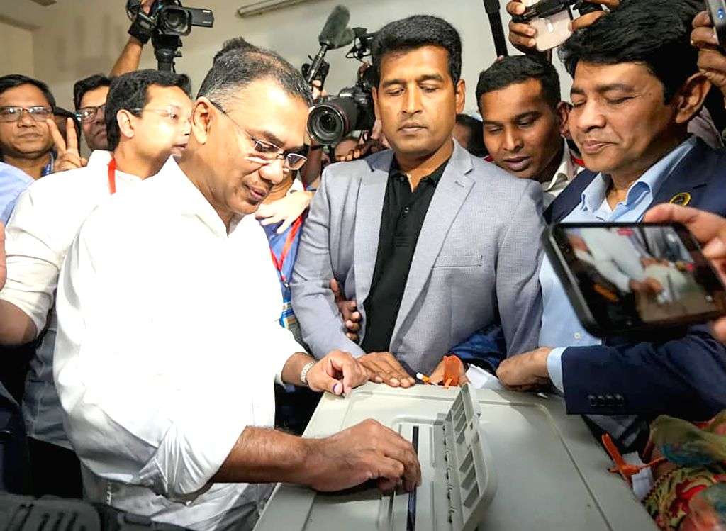 BNP Chairman Tarique Rahman casts his vote