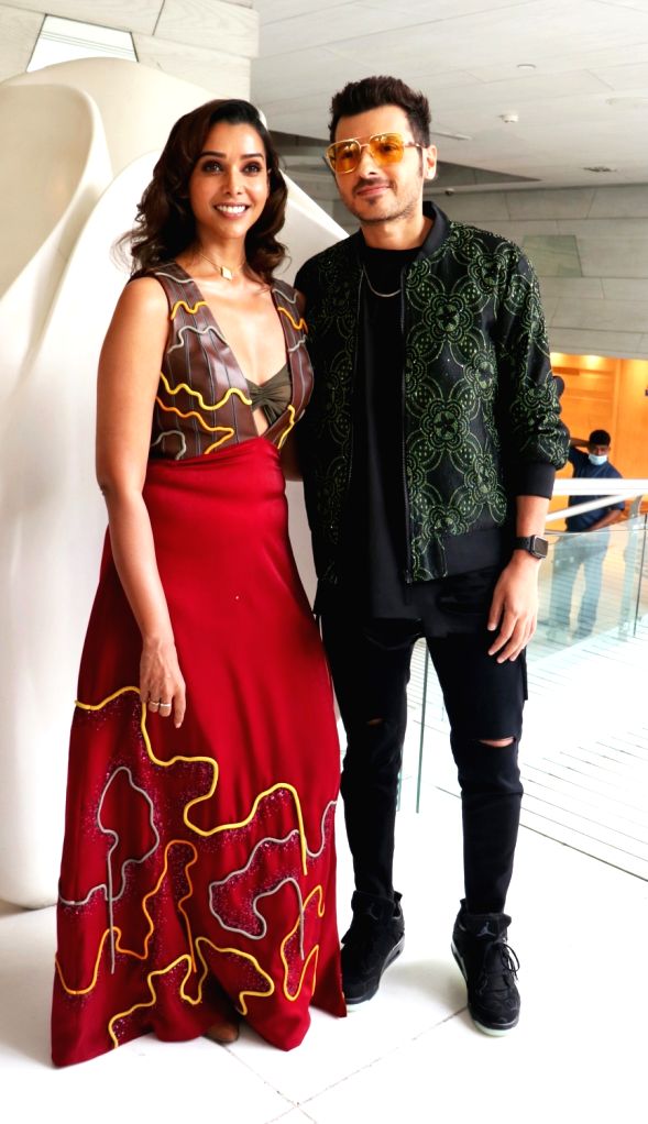 Bollywood actor Divyendu Sharma and actress Anupriya Goenka pose for a ...