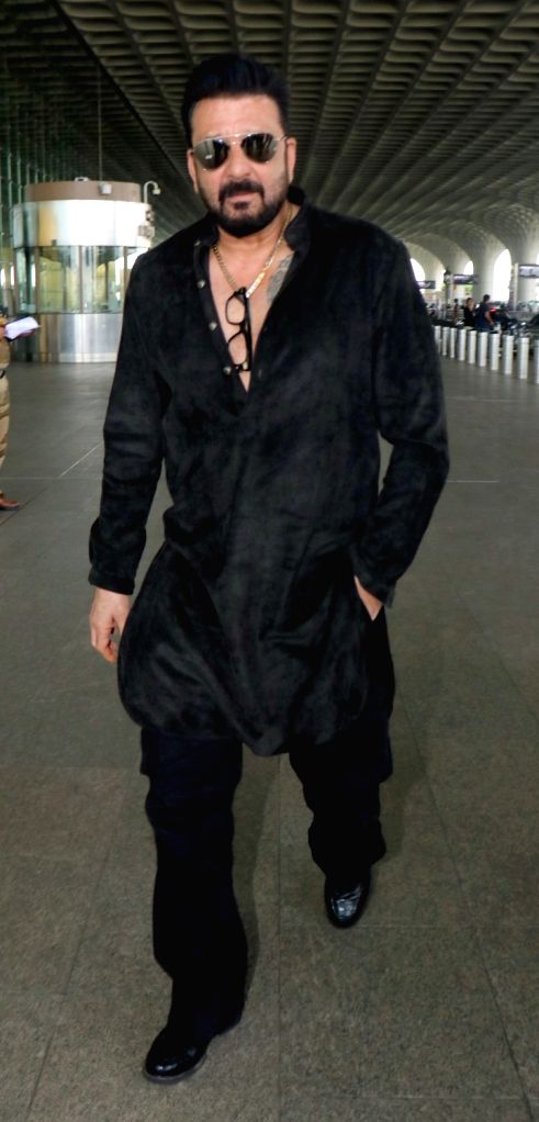 : Mumbai: Bollywood actor Sanjay Dutt spotted at the airport
