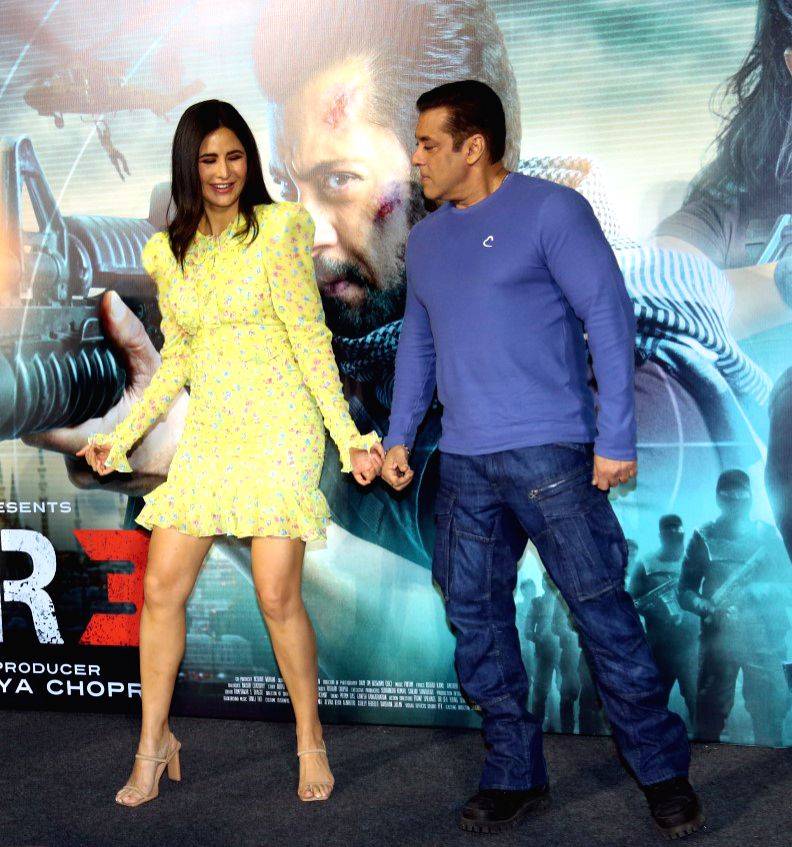 Bollywood actors Katrina Kaif and Salman Khan during an event of their ...