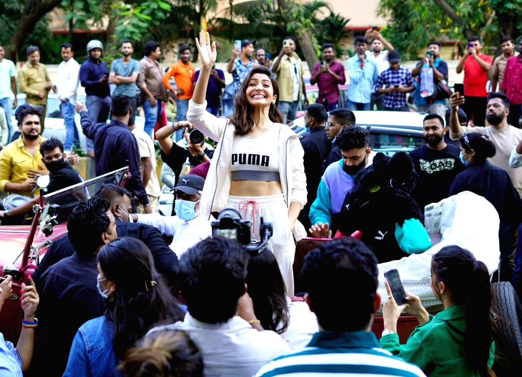 : Mumbai: Bollywood actress Anushka Sharma arrives at Puma store