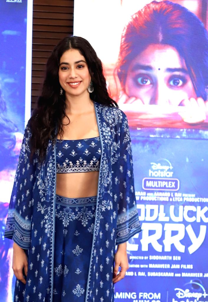 : Mumbai:Bollywood Actress Janhvi Kapoor poses during a promotional event.