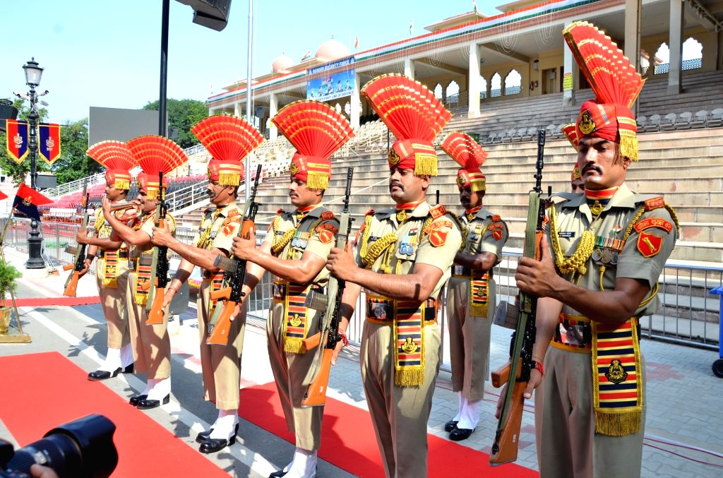Attari (Punjab): BSF celebrates 73rd Independence Day at Attari-Wagah ...